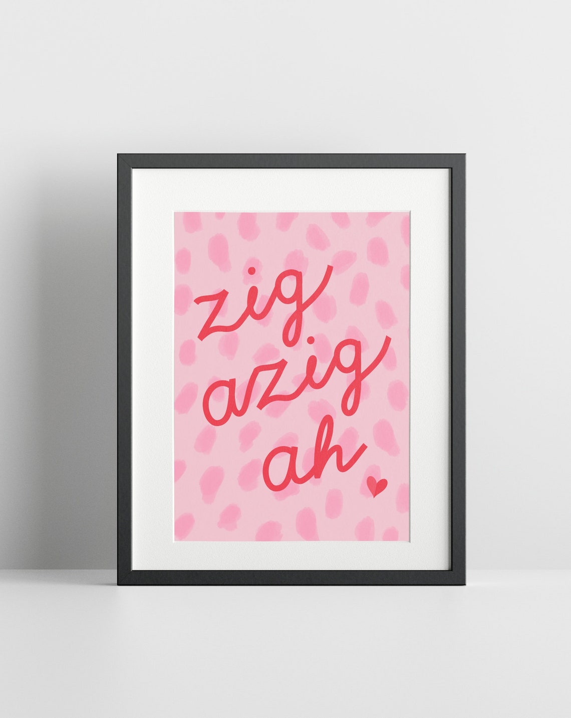 Zigazig Ah Wannabe Lyric Print | Spice Girls Inspired | Colourful Pink ...