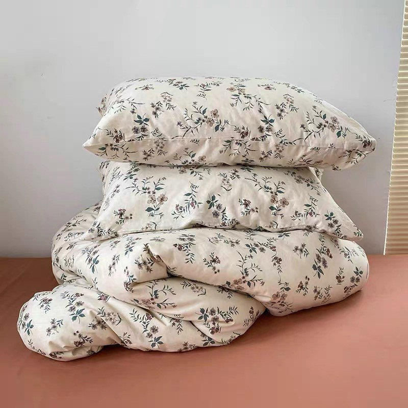 Brown Duvet Cover Set Fresh Floral Bedding Set Cute Bedding - Etsy