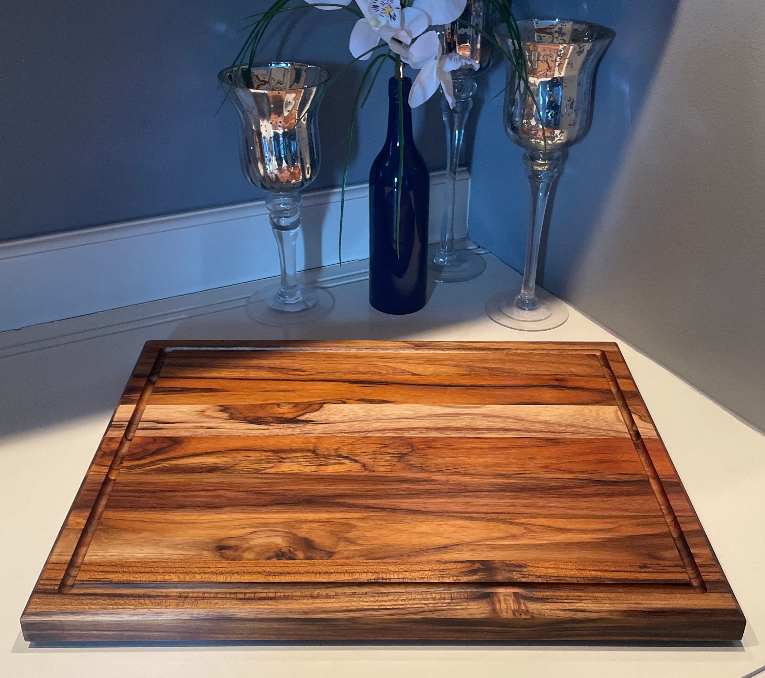 Teakwood Cutting Board Charcuterie Tray With Juice Groove and - Etsy