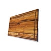 Teakwood Cutting Board Charcuterie Tray With Juice Groove and Built in ...