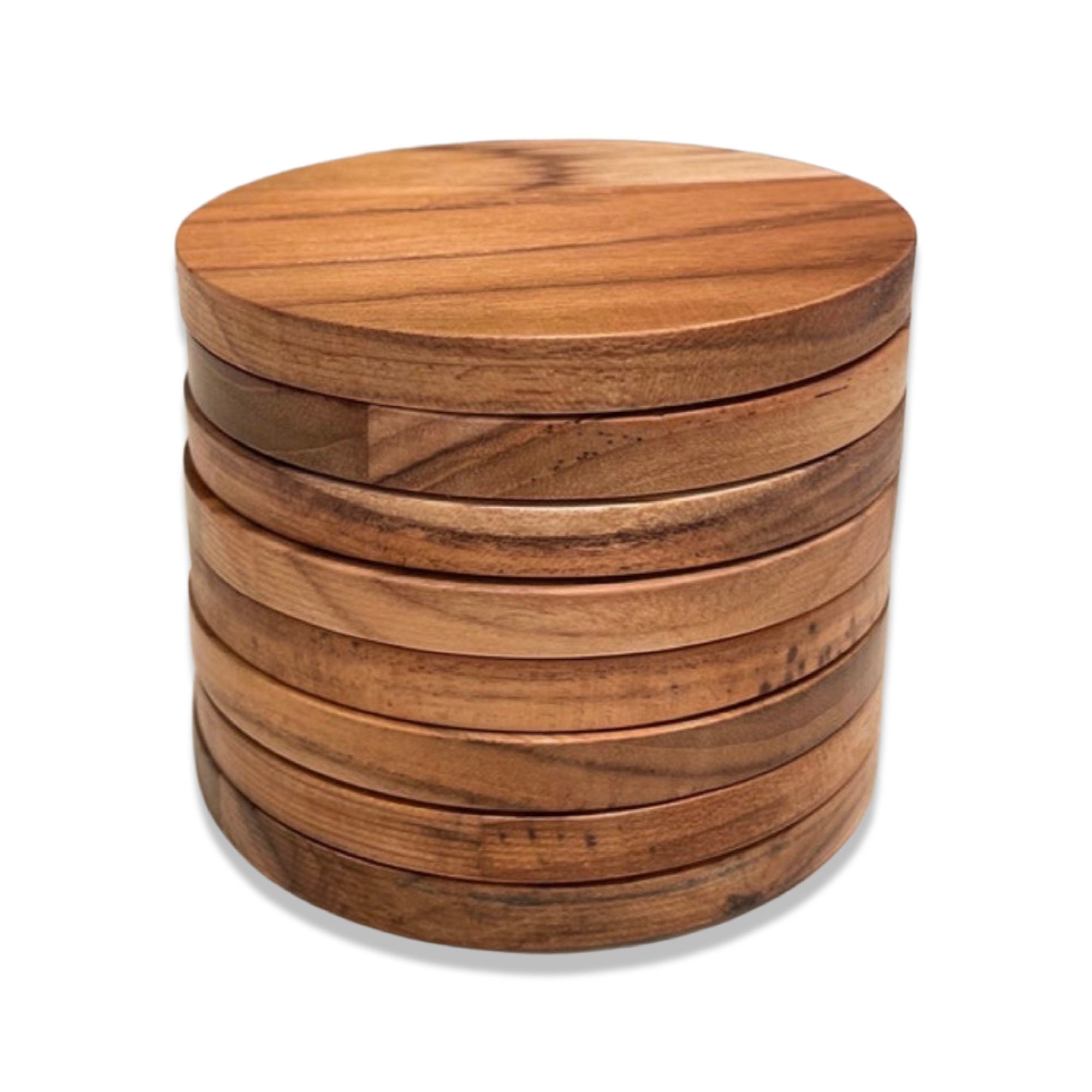 Handmade Round Teak Wood Drink Beer Coasters Tropical Tiki - Etsy