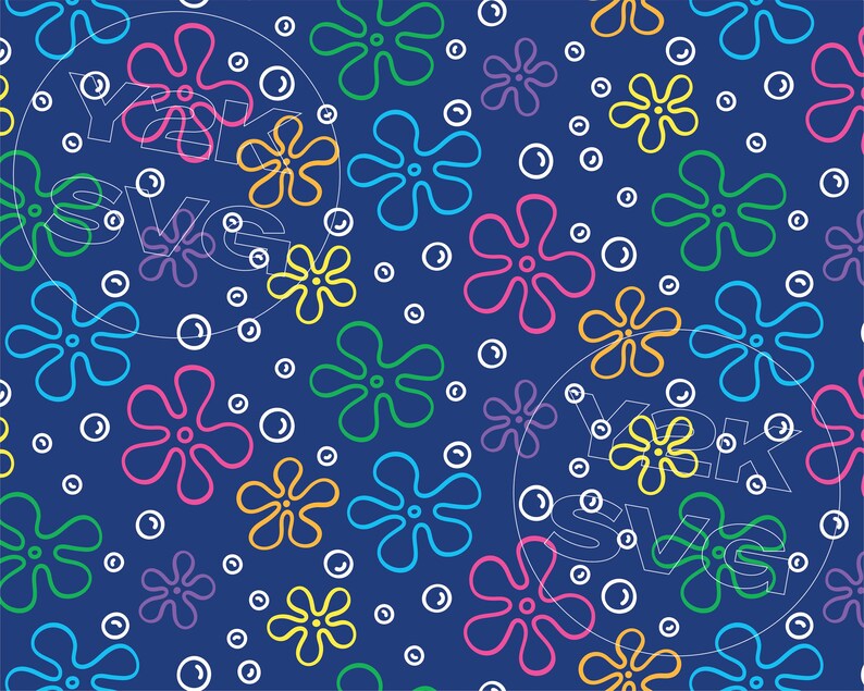 Bikini Bottom Flower Pattern Svg Png Eps Dxf Spongebob Svg - Etsy