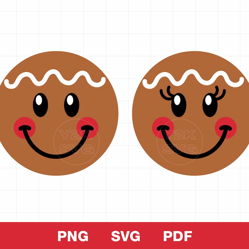 Gingerbread Face - Etsy