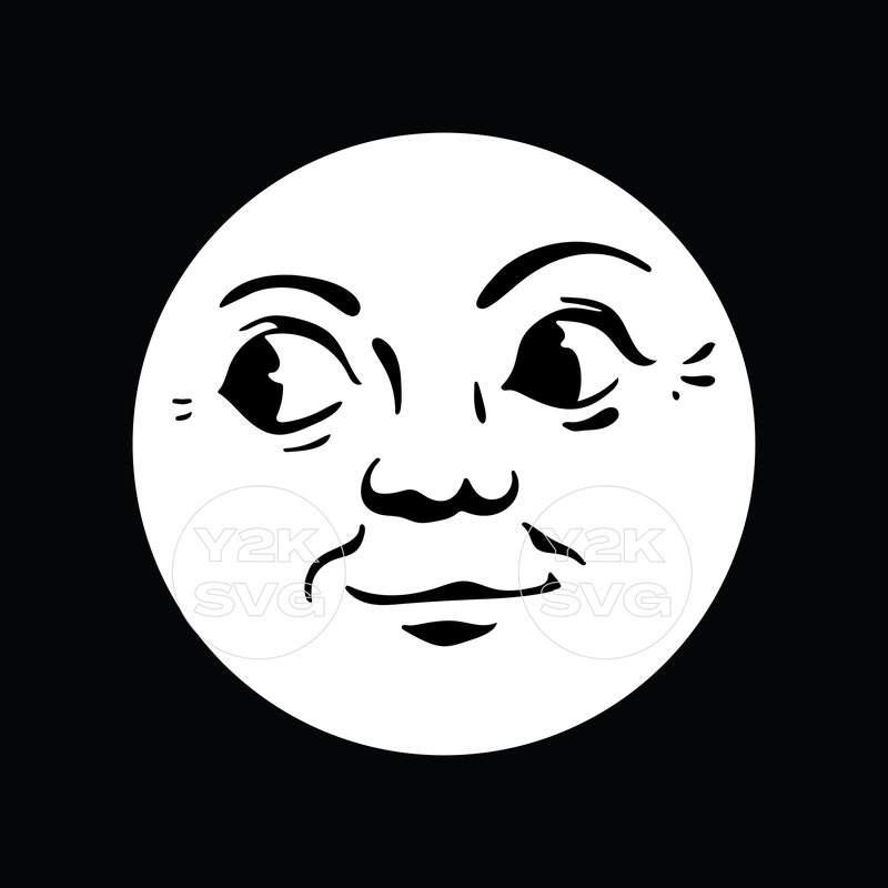 Man in the Moon Svg - Etsy