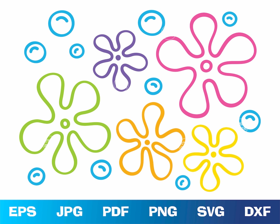 Paquete de flores de fondo de bikini / svg png eps dxf / Descarga ...