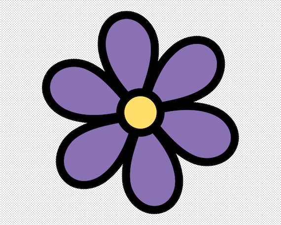 Purple Flower Digital Download SVG PNG Art File for - Etsy