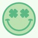 Clover Smiley Face | Png Svg Pdf | Digital Download | Retro | Shamrock ...