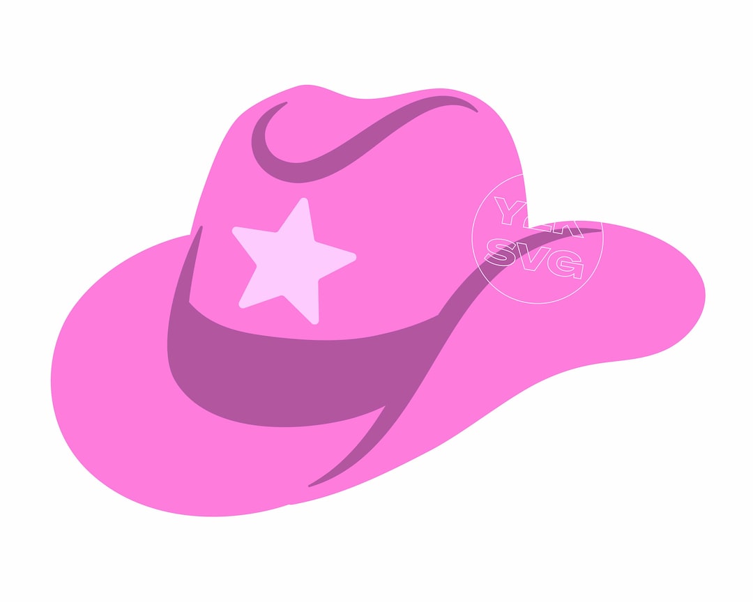 Pink Cowgirl Hat SVG: Retro Western Clipart (digital Download) - Etsy