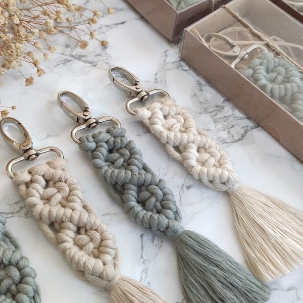 Personalized Woven Keychains - Etsy
