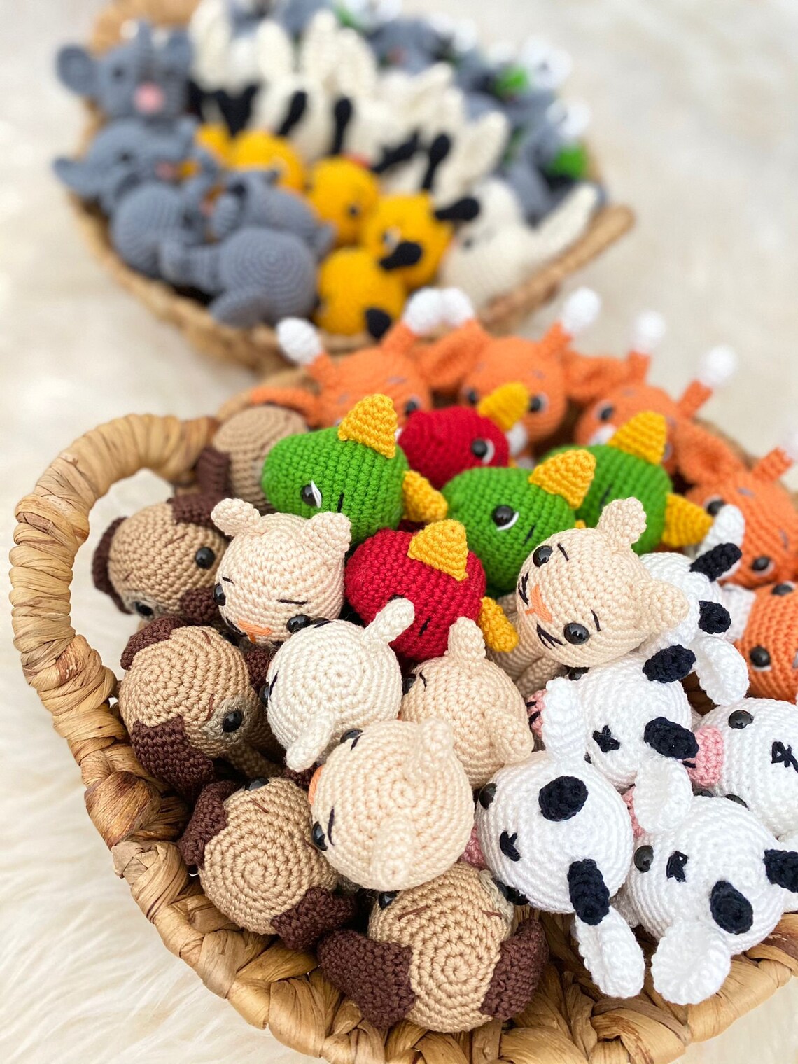 Crochet Animal Finger Puppet, Speech Therapy Toys, Toddler Toy, Animals ...