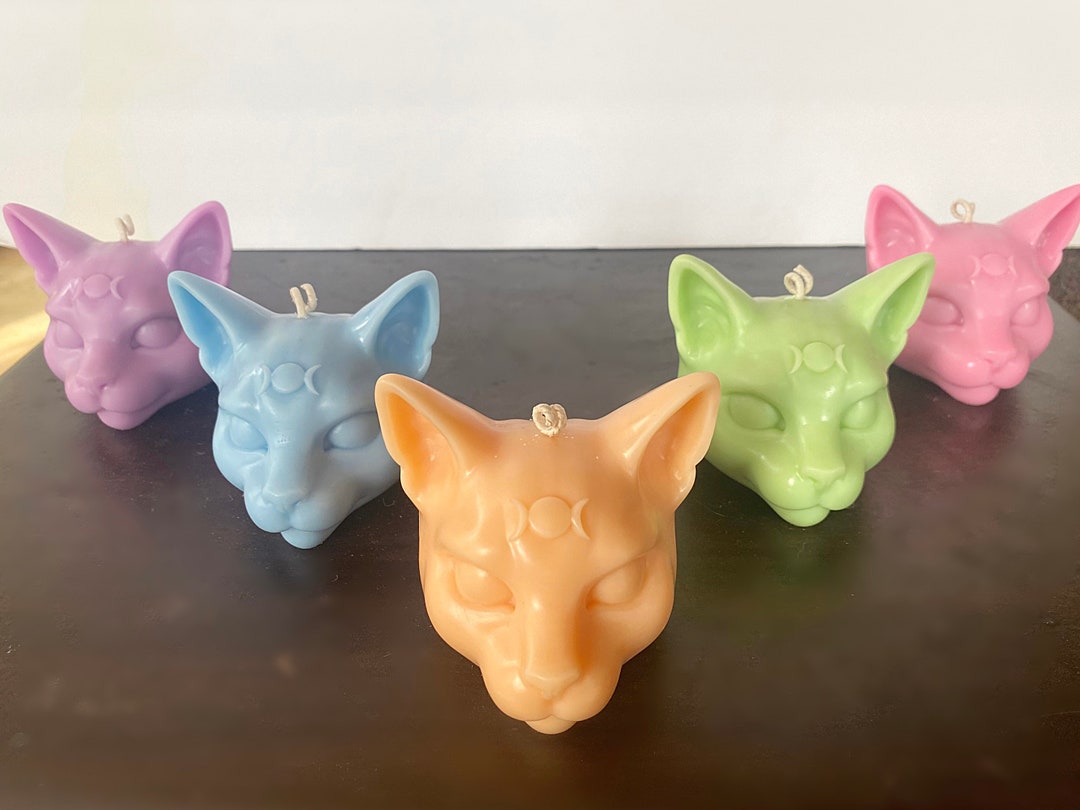 Triple Moon Cat Candle - Etsy