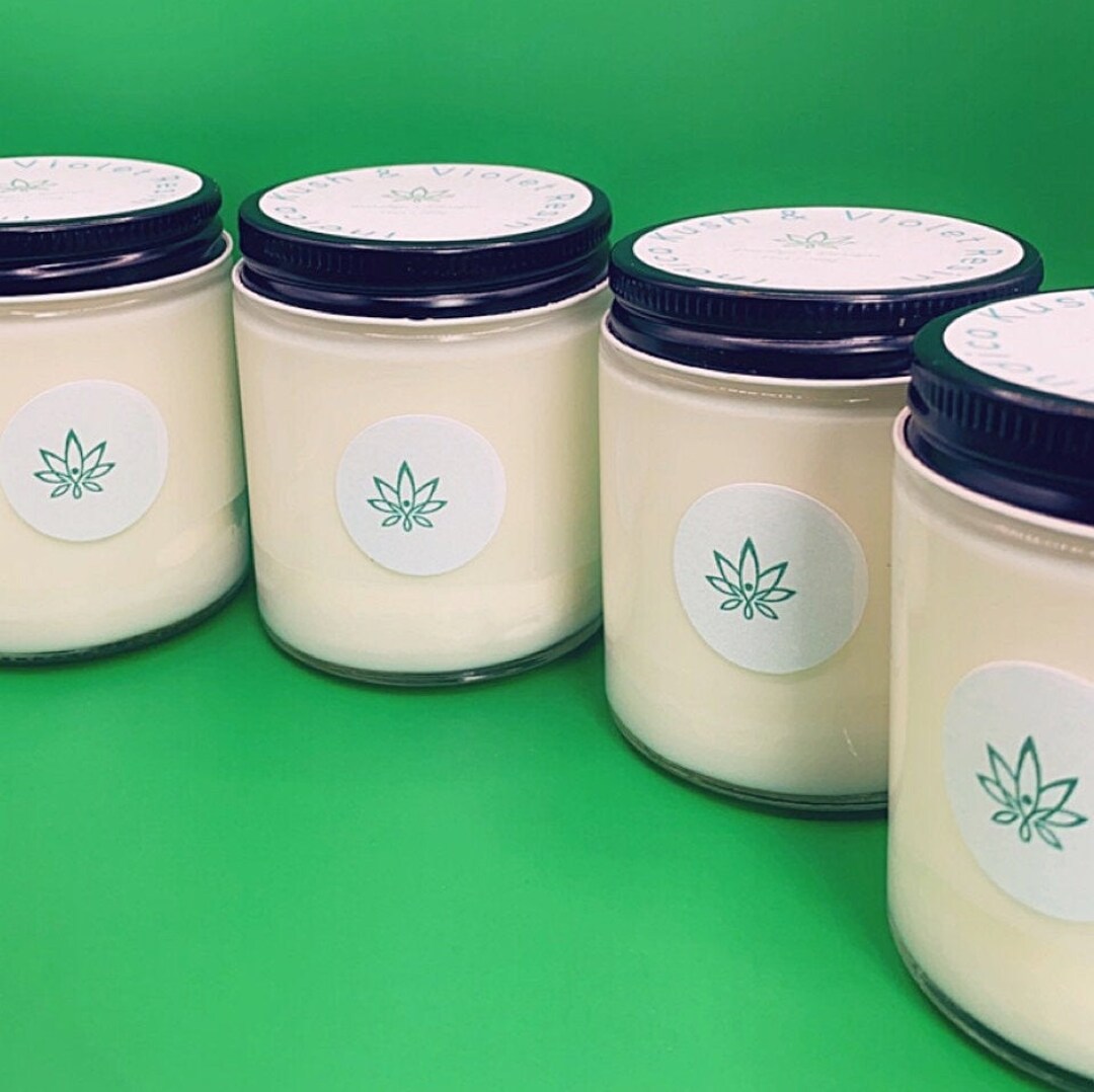 Cannabis Candle | Hemp Wax | 4oz - Etsy