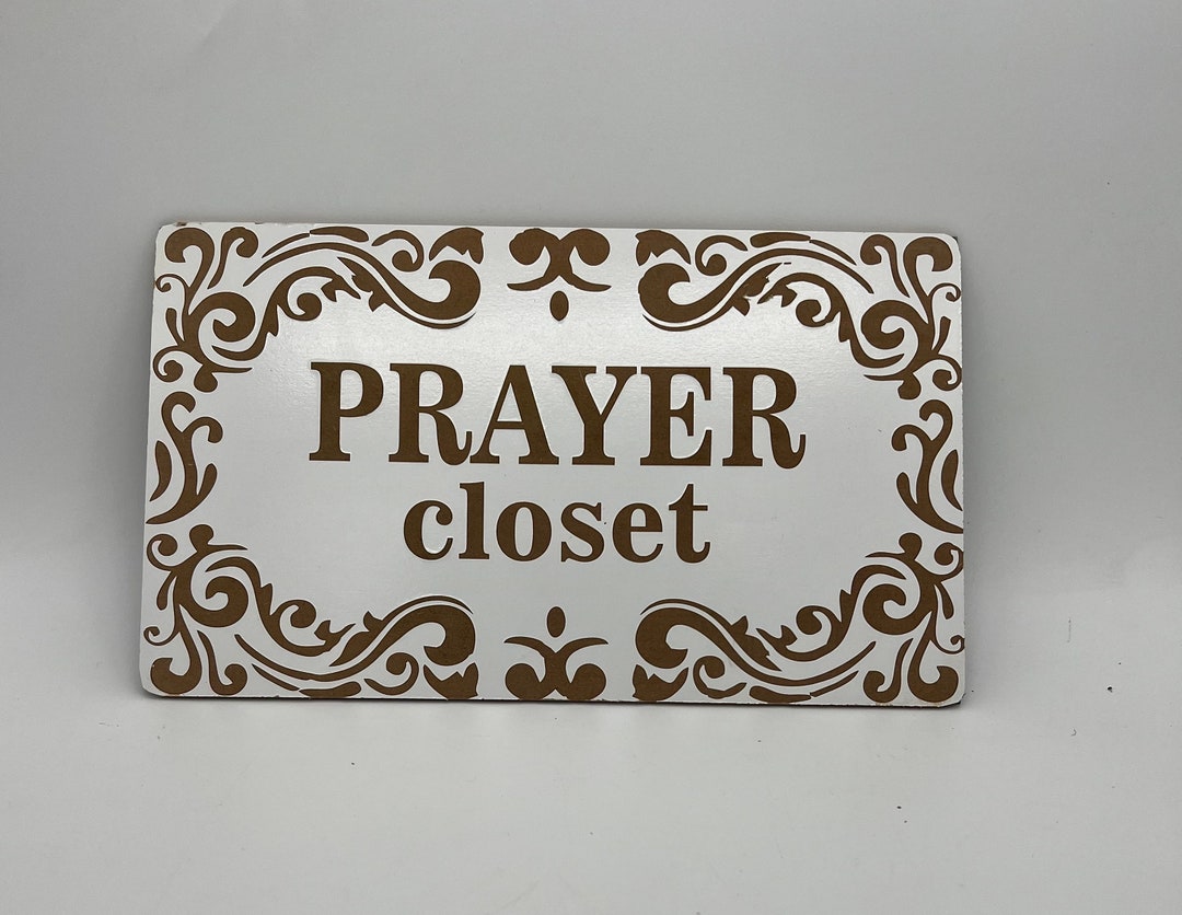 Prayer Closet Sign, Religious Wall Hanging, Christian Sign, - Etsy