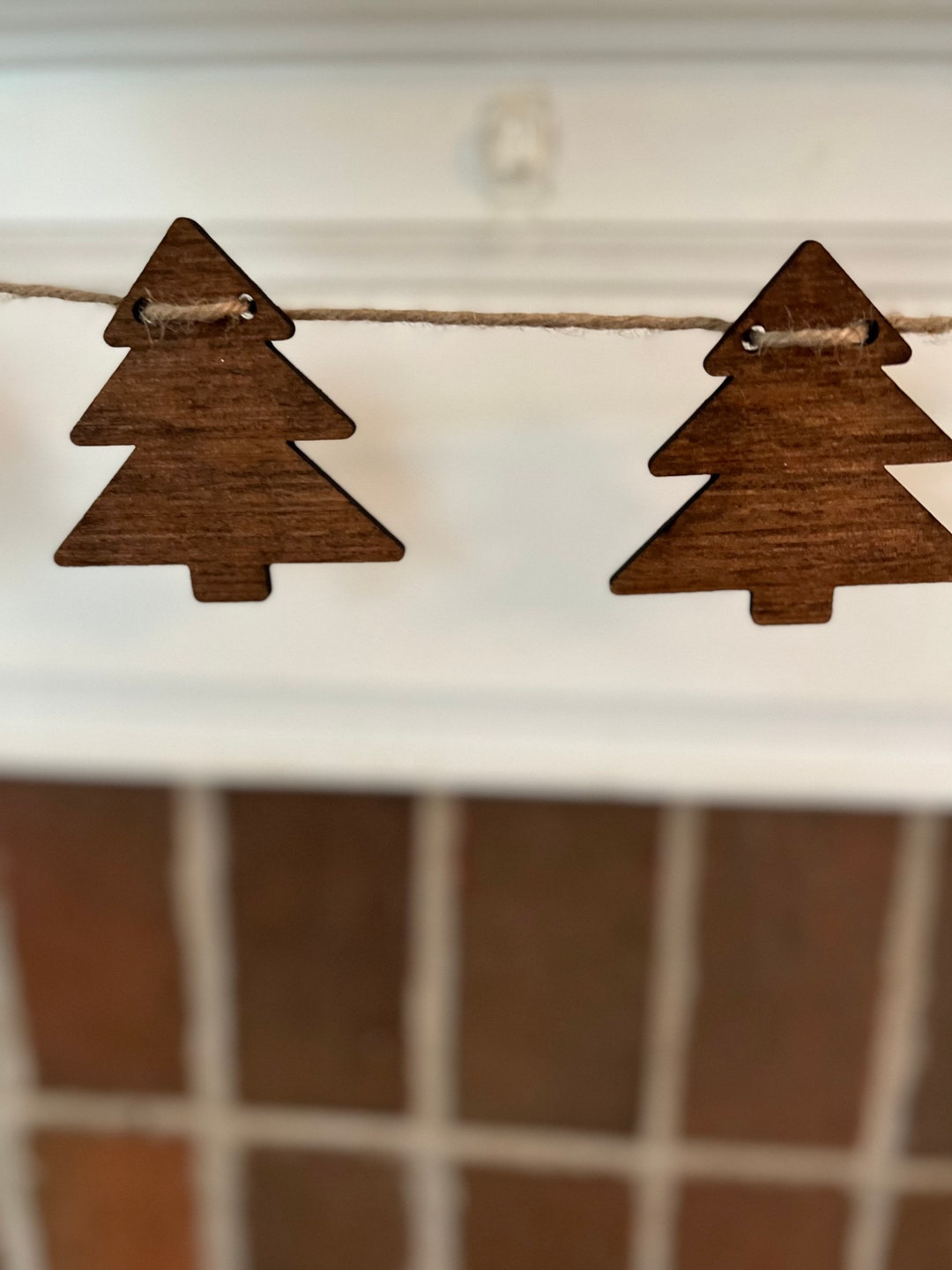 Christmas Tree Garland, Wood Tree Garland, Holiday Garland, Wood ...