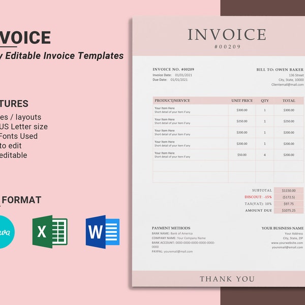 Invoice - Etsy