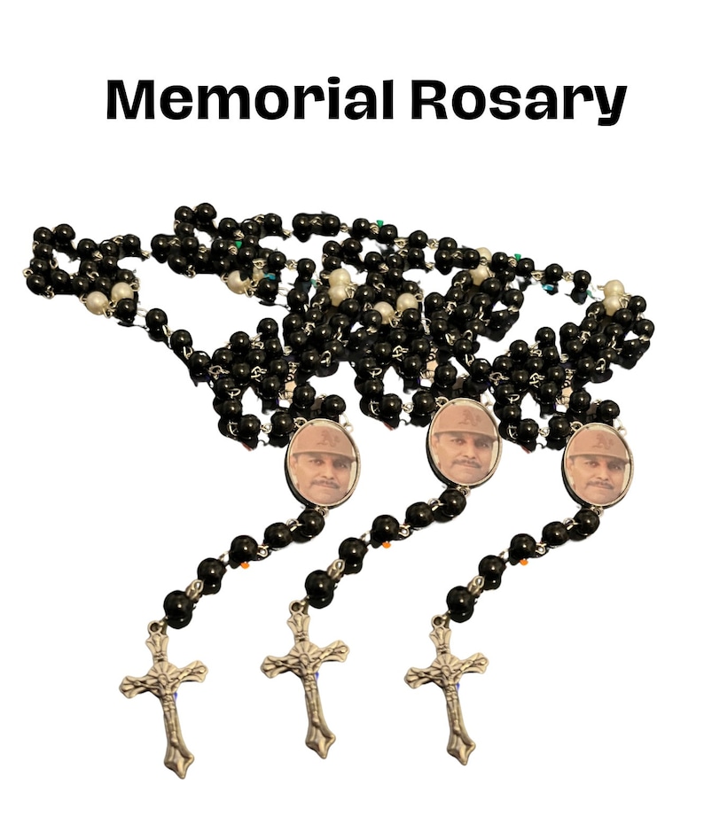 Memorial Rosary/ Custom Photo Rosary/rosario Memorial - Etsy