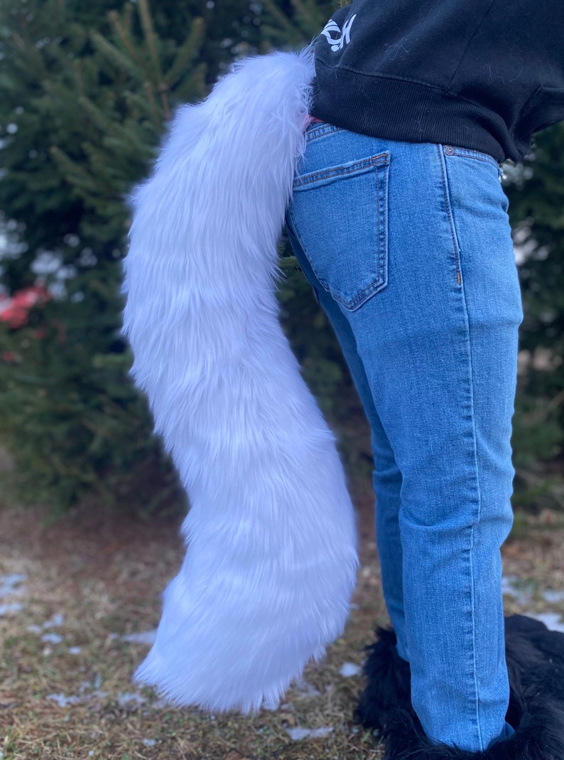 White Wolf Fursuit Furry Cosplay Tail - Etsy