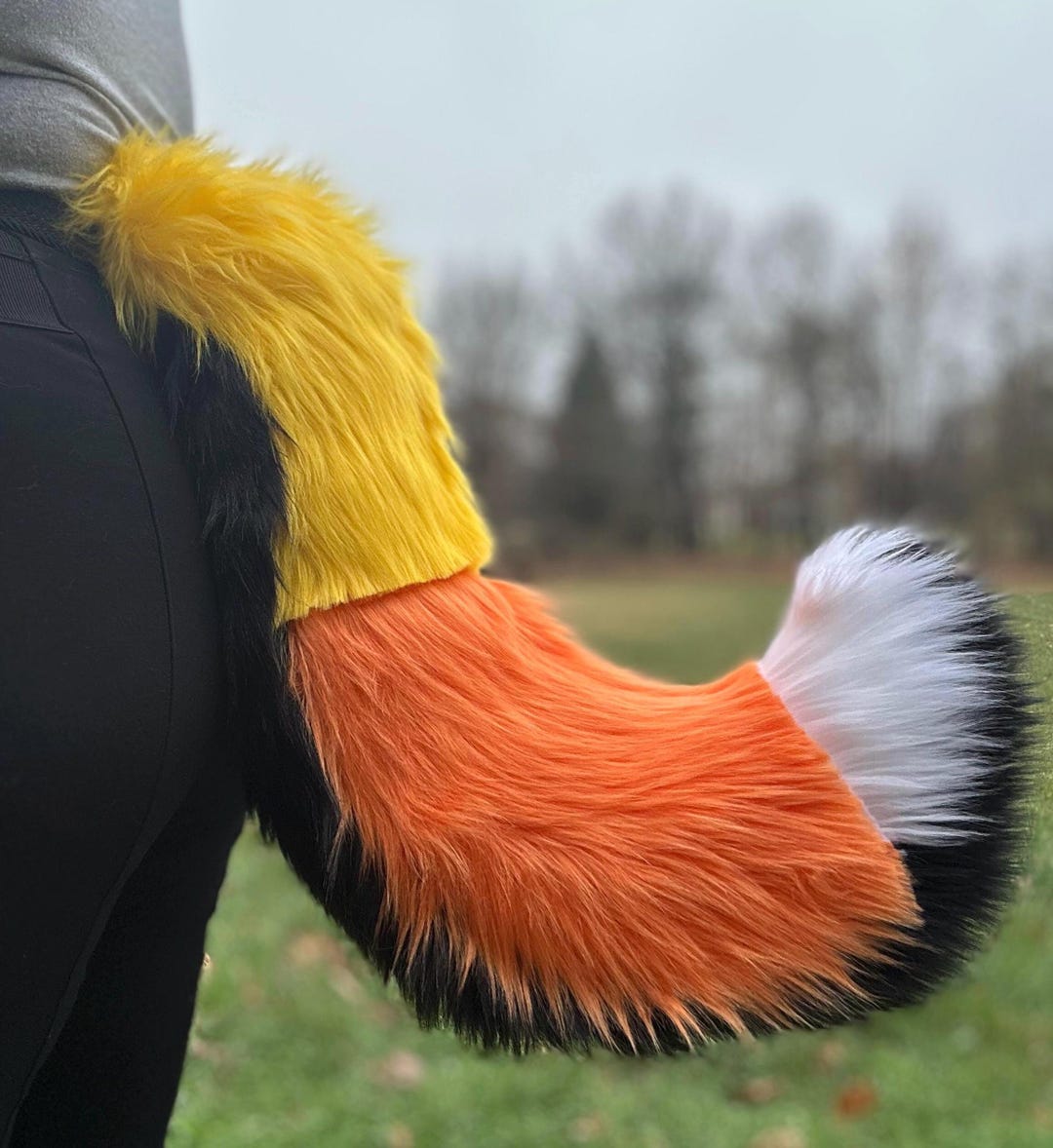 Halloween Candy Corn Hyena Fursuit Furry Cosplay Tail - Etsy