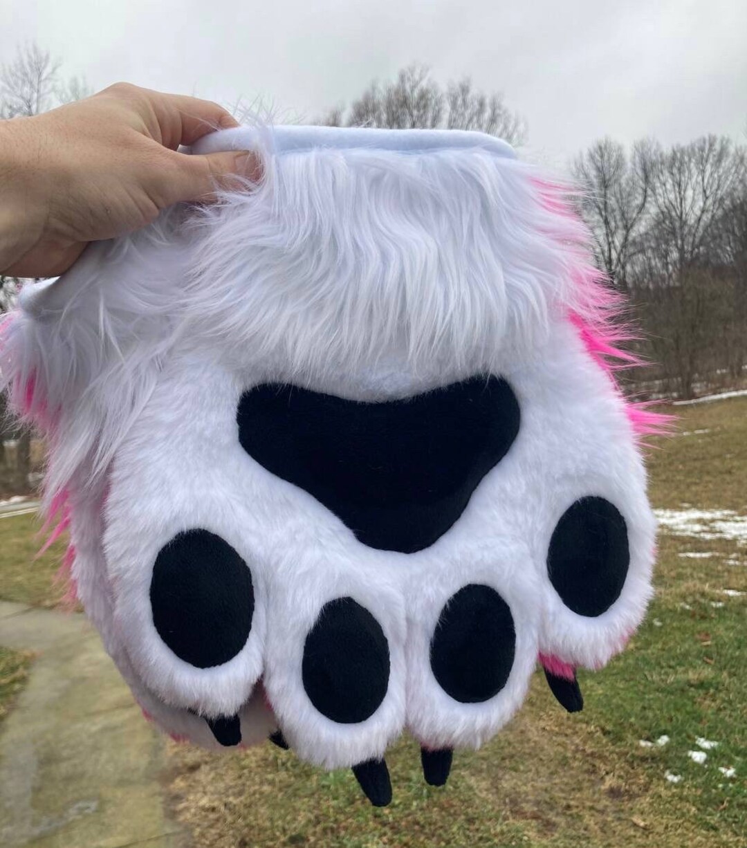 Hot Pink Wolf Fursuit Furry Cosplay Puffy Paws - Etsy