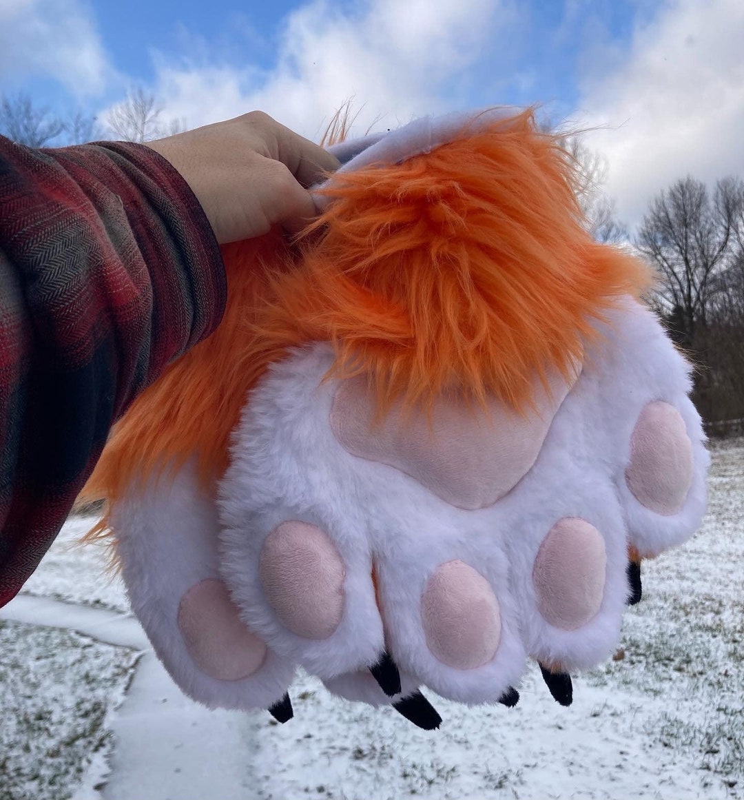 Orange Fox Fursuit Furry Cosplay Puffy Paws - Etsy