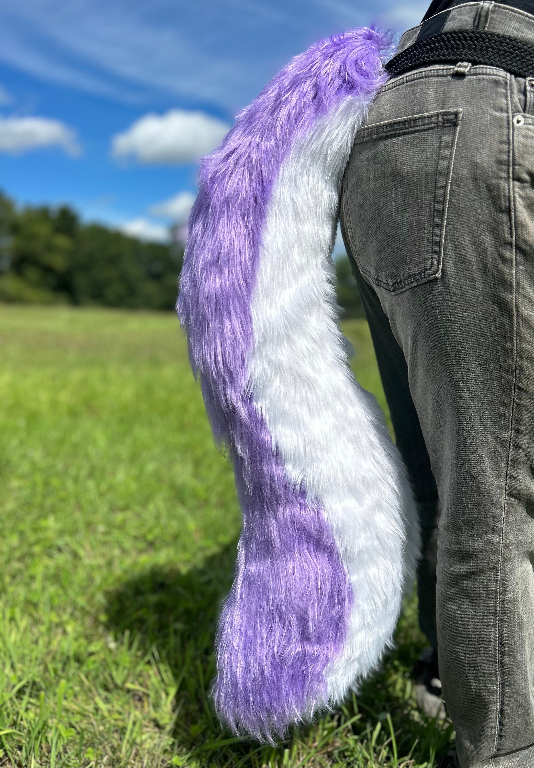 Lavender and White Wolf Fursuit Furry Cosplay Tail - Etsy