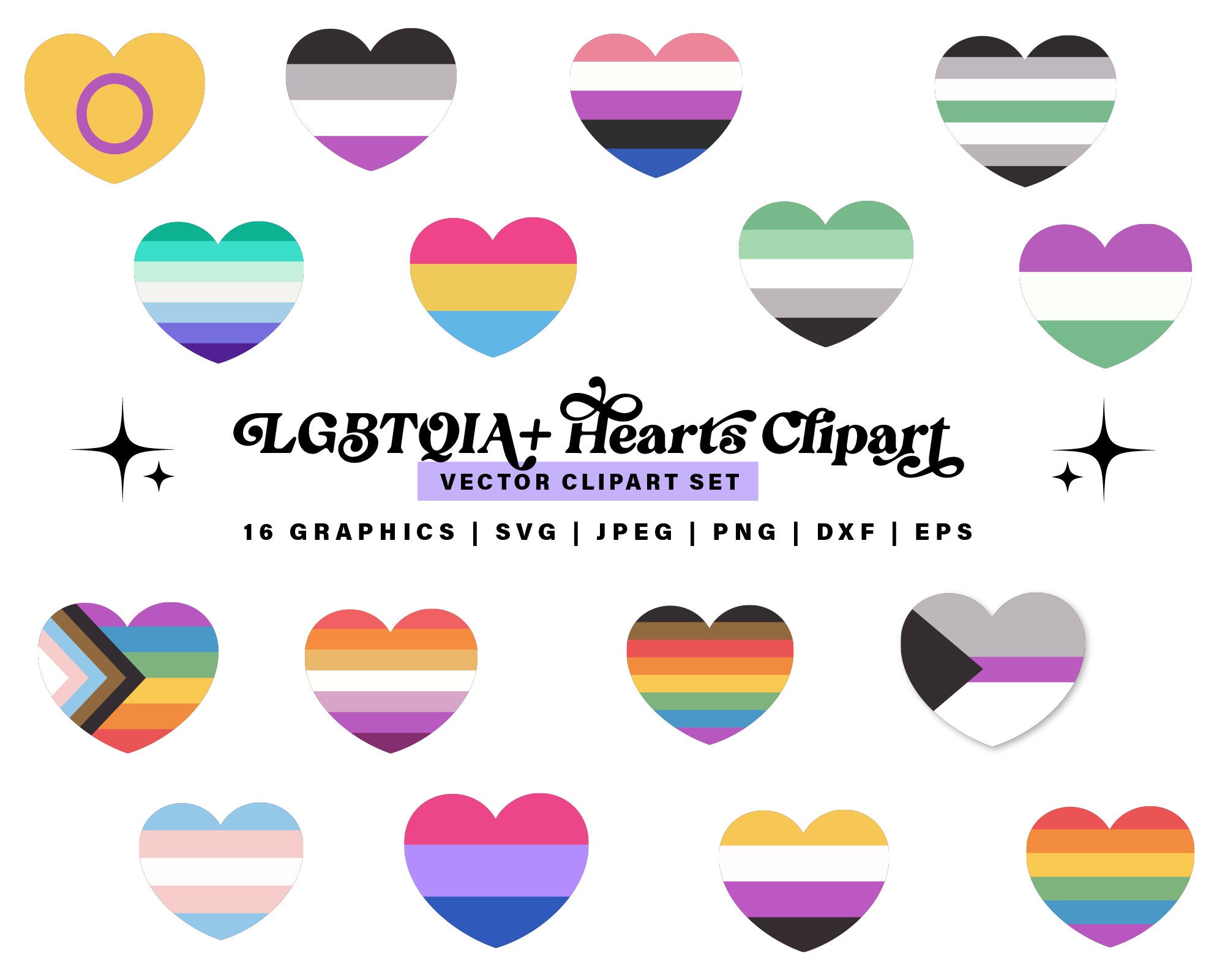 Pride Month Heart Svg, Lgbt Svg Bundle, Lgbt Heart Png Pride Stickers ...
