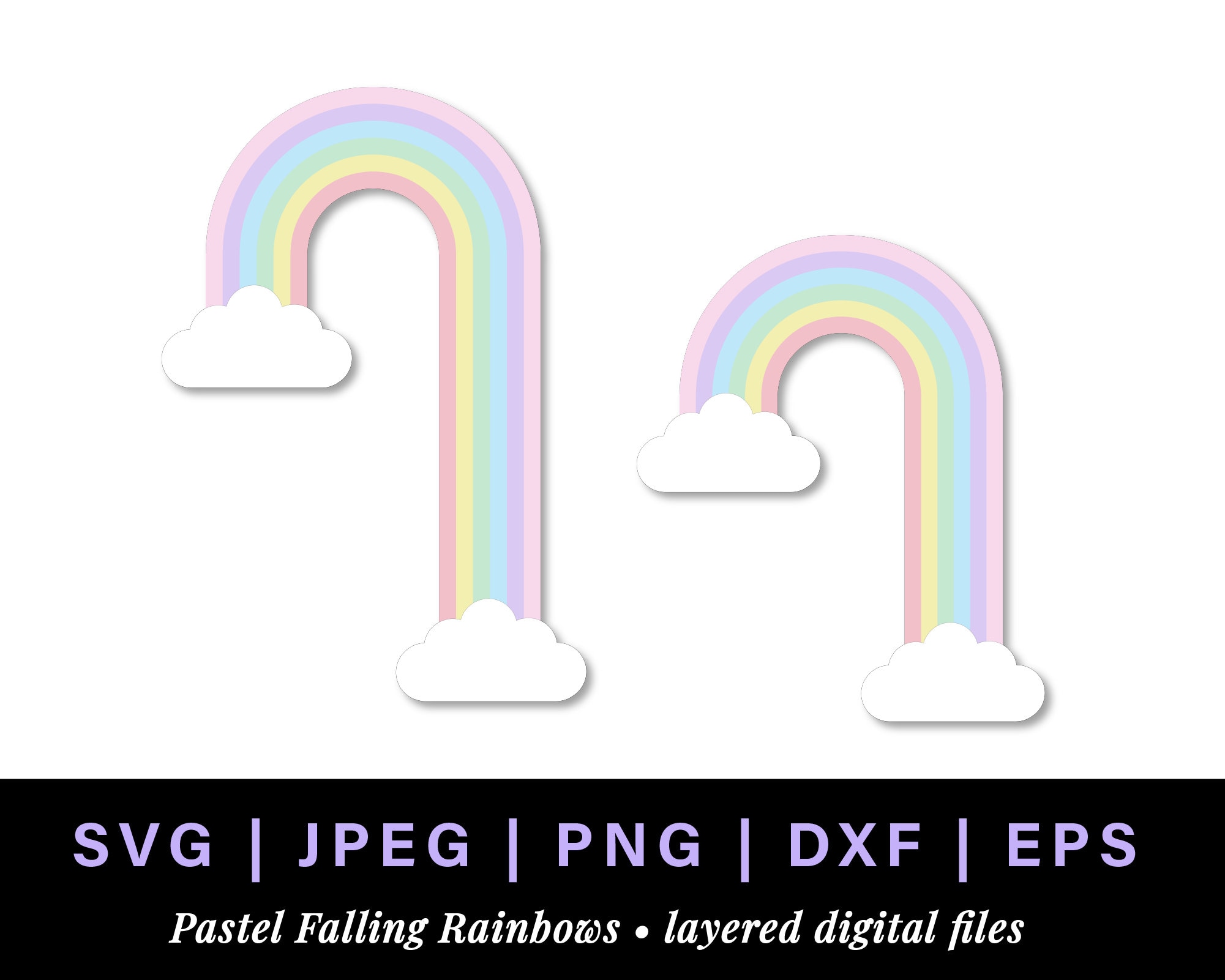 Falling Pastel Rainbow Png, Pastel Rainbow Svg Retro Rainbow Cake ...