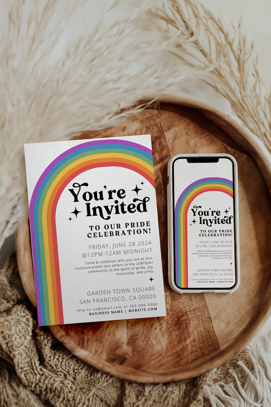 Retro Pride Digital Event Invitation, Rainbow Pride Month Party ...