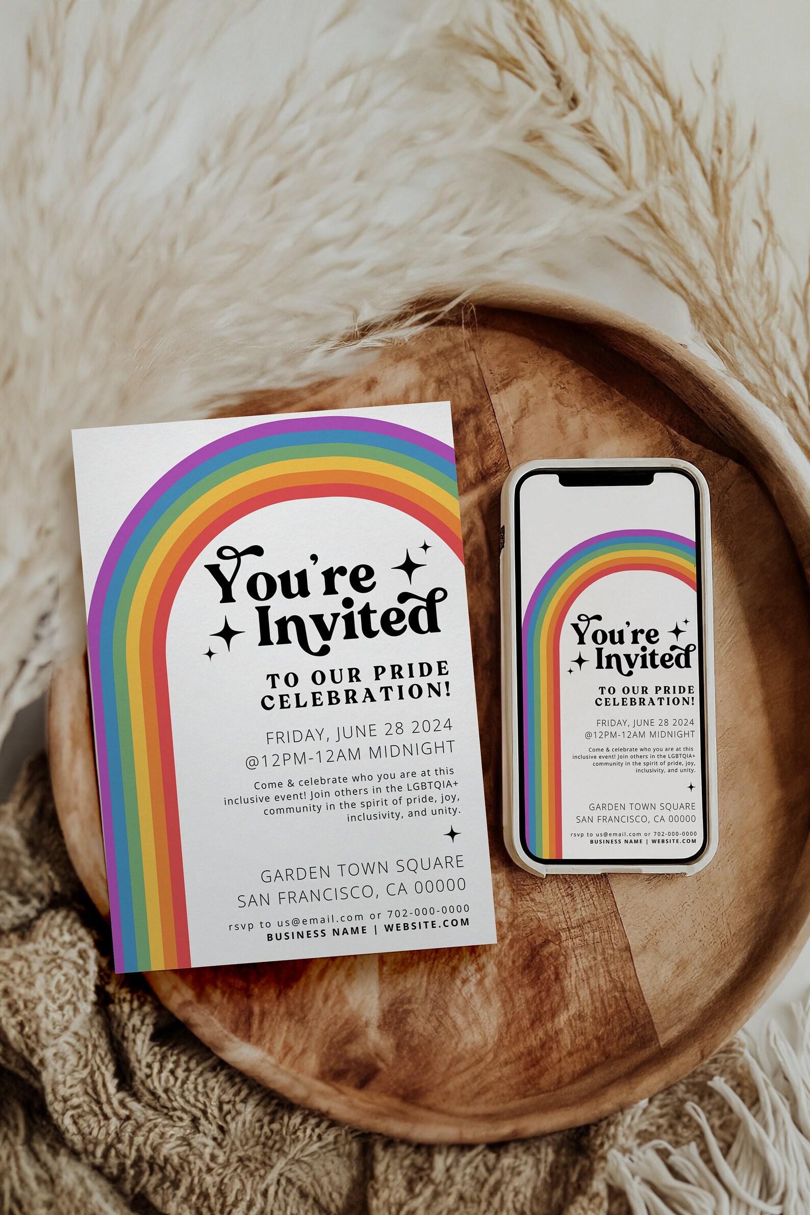 Retro Pride Digital Event Invitation, Rainbow Pride Month Party ...