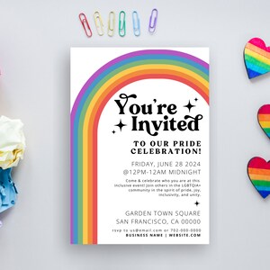 Retro Pride Digital Event Invitation, Rainbow Pride Month Party ...