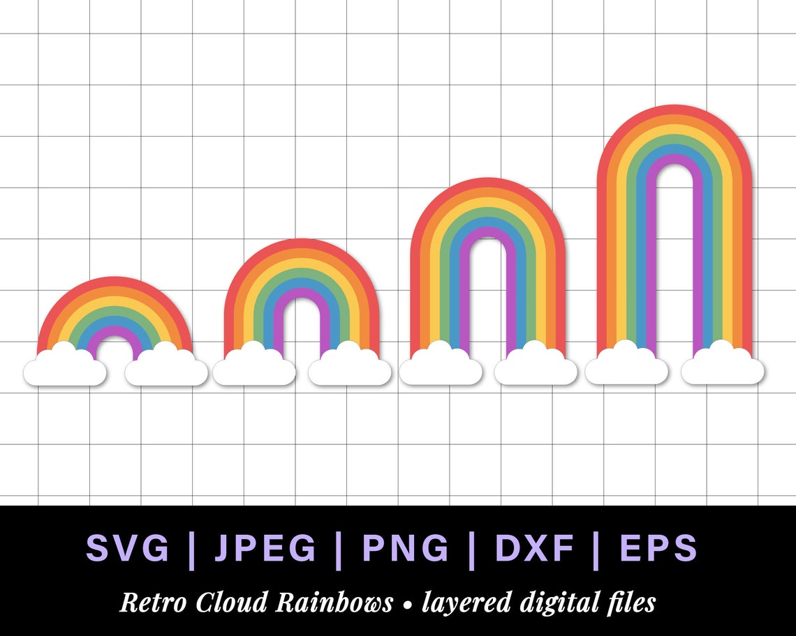 Retro Rainbow Svg, Vintage Rainbow Svg, Lgbt Retro Rainbow Png Jpg, Rainbow Svg Bundle, Rainbow ...