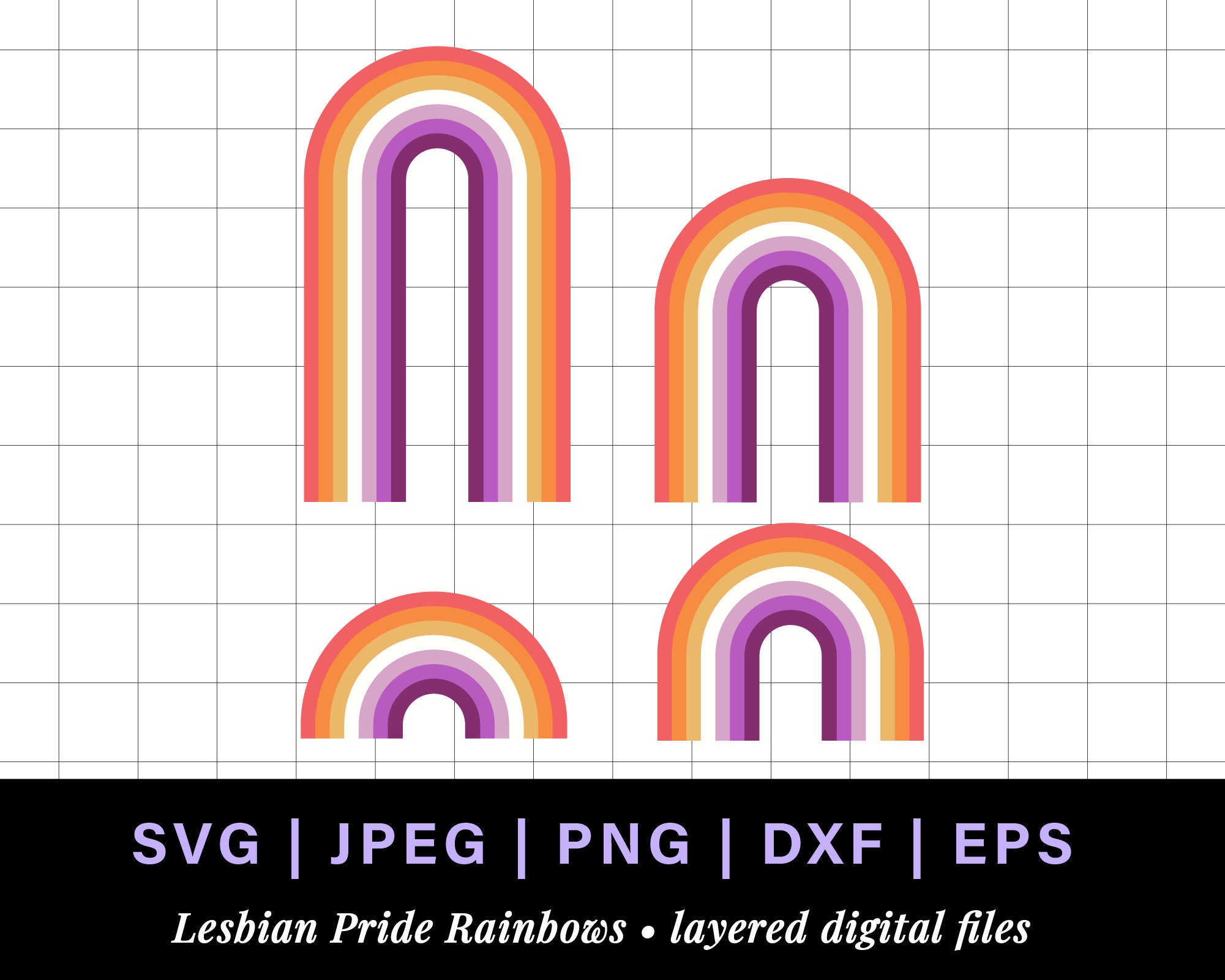 Lesbian Pride Rainbow Lgbt Png, Pride Rainbow Lgbt Svg for Subtle ...
