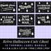 Cute Ghost Retro Halloween Thermal Label Stickers Rollo - Etsy