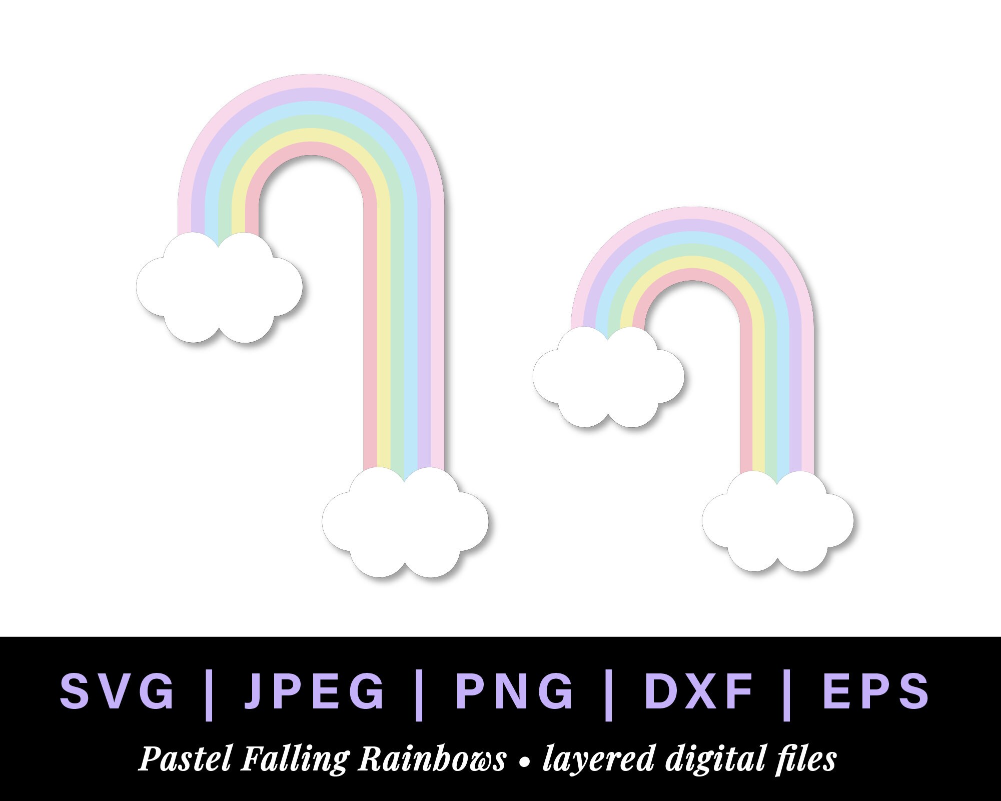 Falling Pastel Rainbow Png, Pastel Rainbow Svg Retro Rainbow Cake ...
