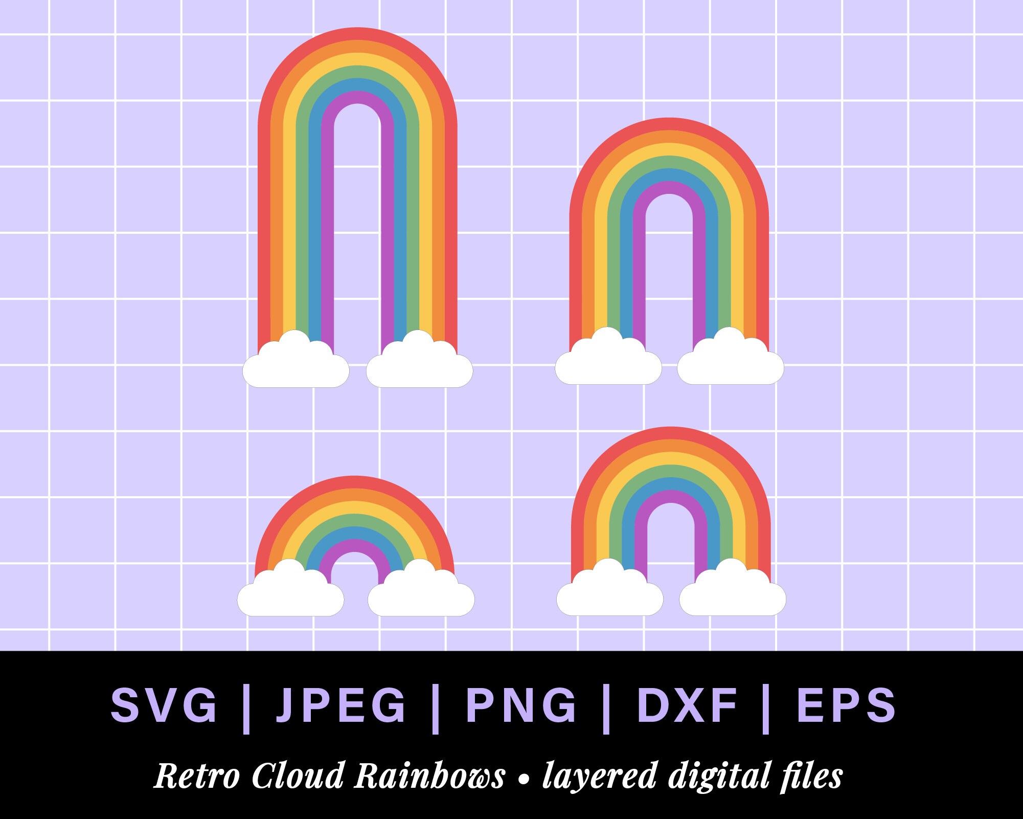 Retro Rainbow Svg, Vintage Rainbow Svg, Lgbt Retro Rainbow Png Jpg ...