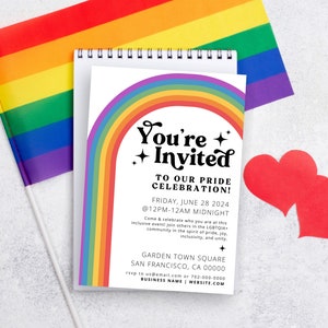 Retro Pride Digital Event Invitation, Rainbow Pride Month Party ...