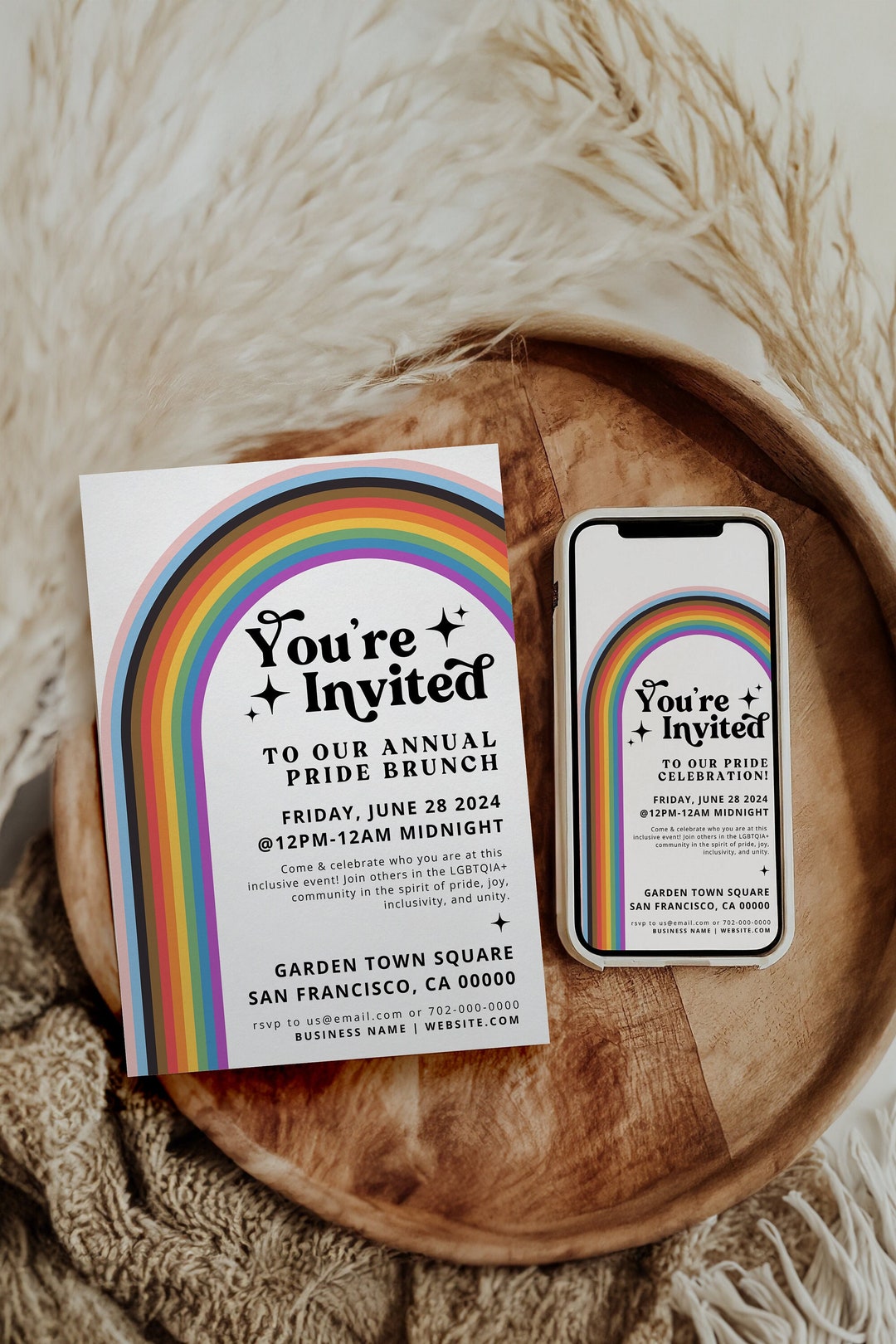 Retro Pride Digital Event Invitation, Rainbow Pride Month Party ...