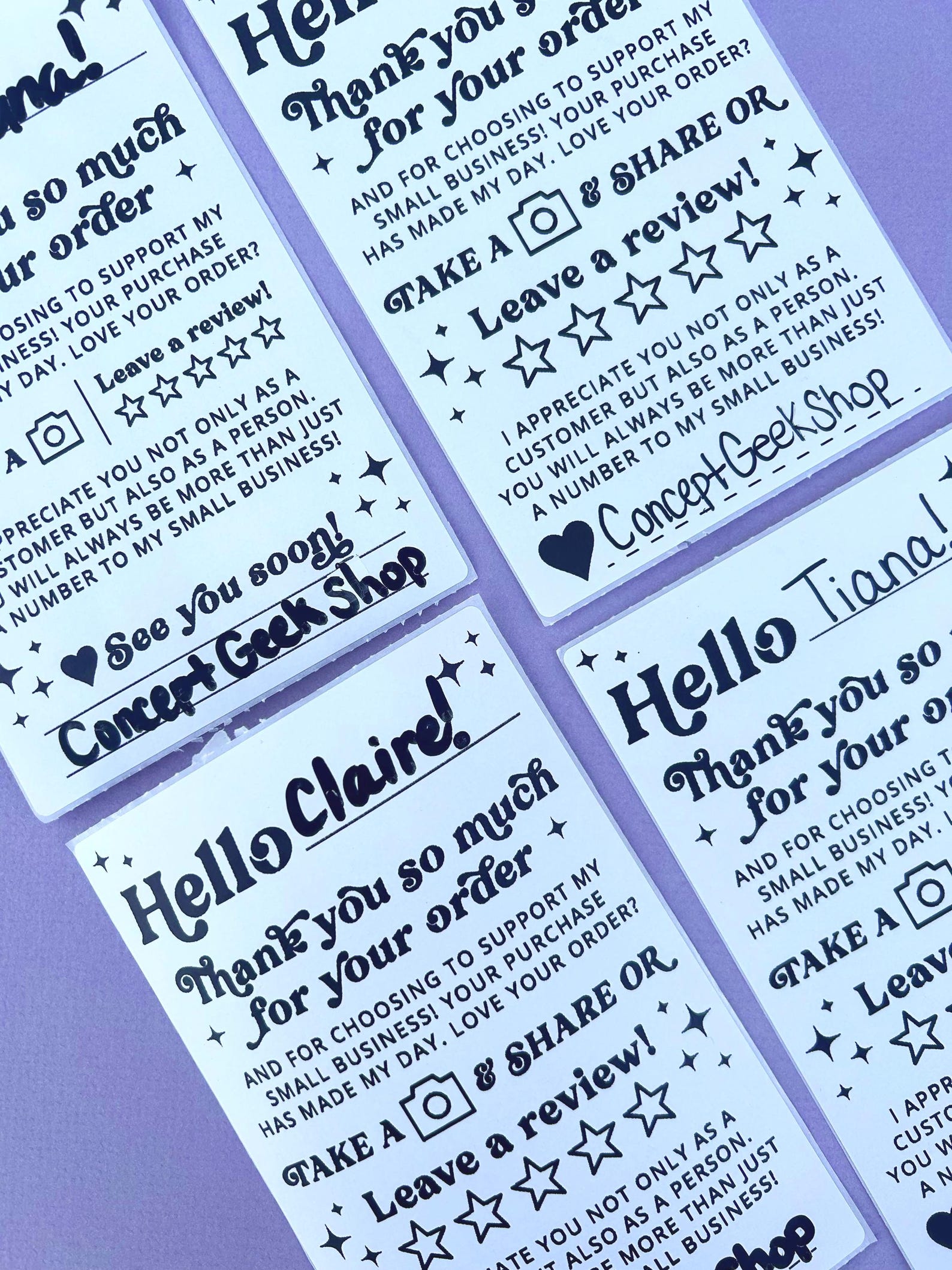 Customer Thank You Thermal Label Design, Customizable Love Your Order ...