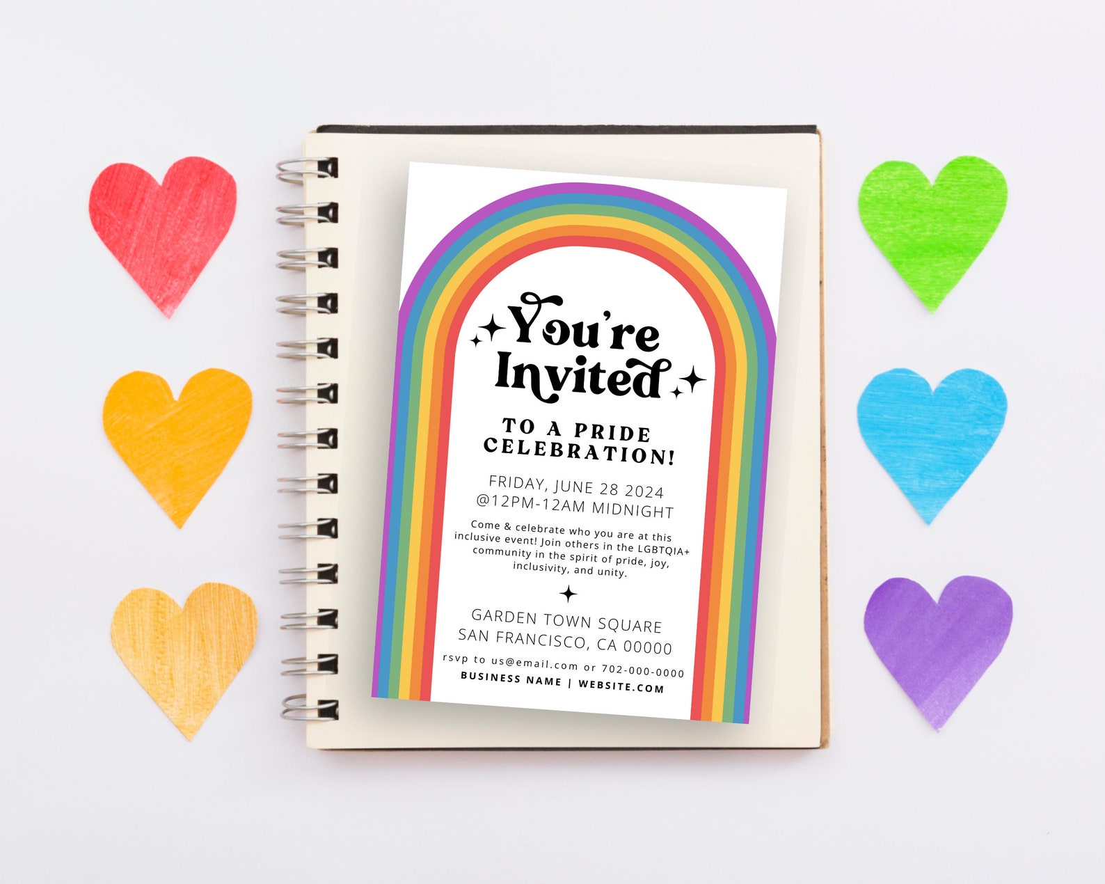 Retro Pride Digital Event Invitation, Rainbow Pride Month Party ...