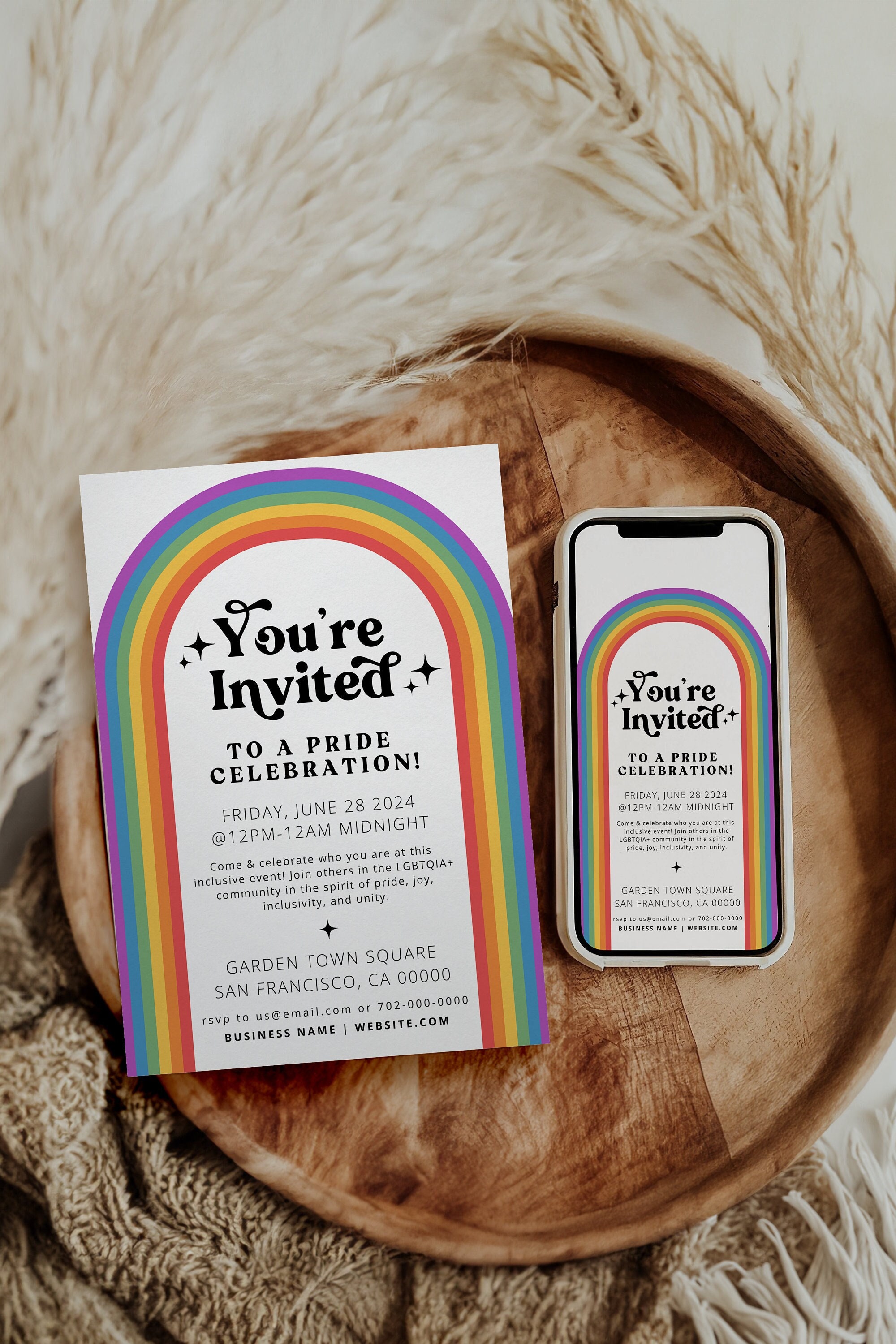 Retro Pride Digital Event Invitation, Rainbow Pride Month Party ...