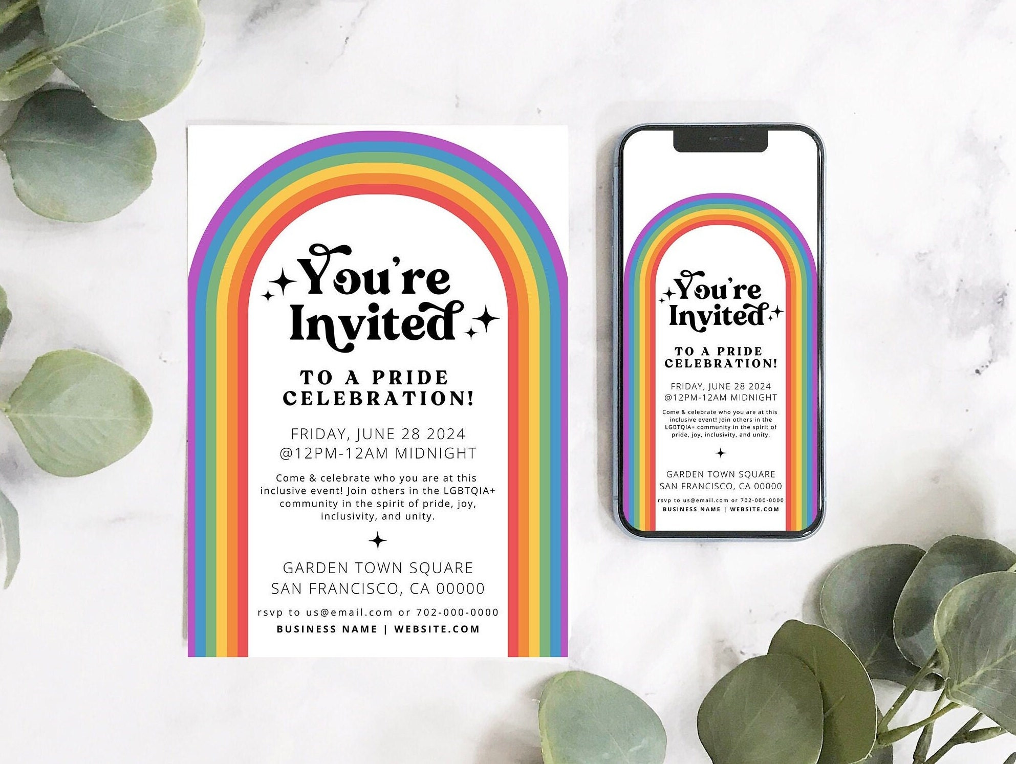 Retro Pride Digital Event Invitation, Rainbow Pride Month Party ...