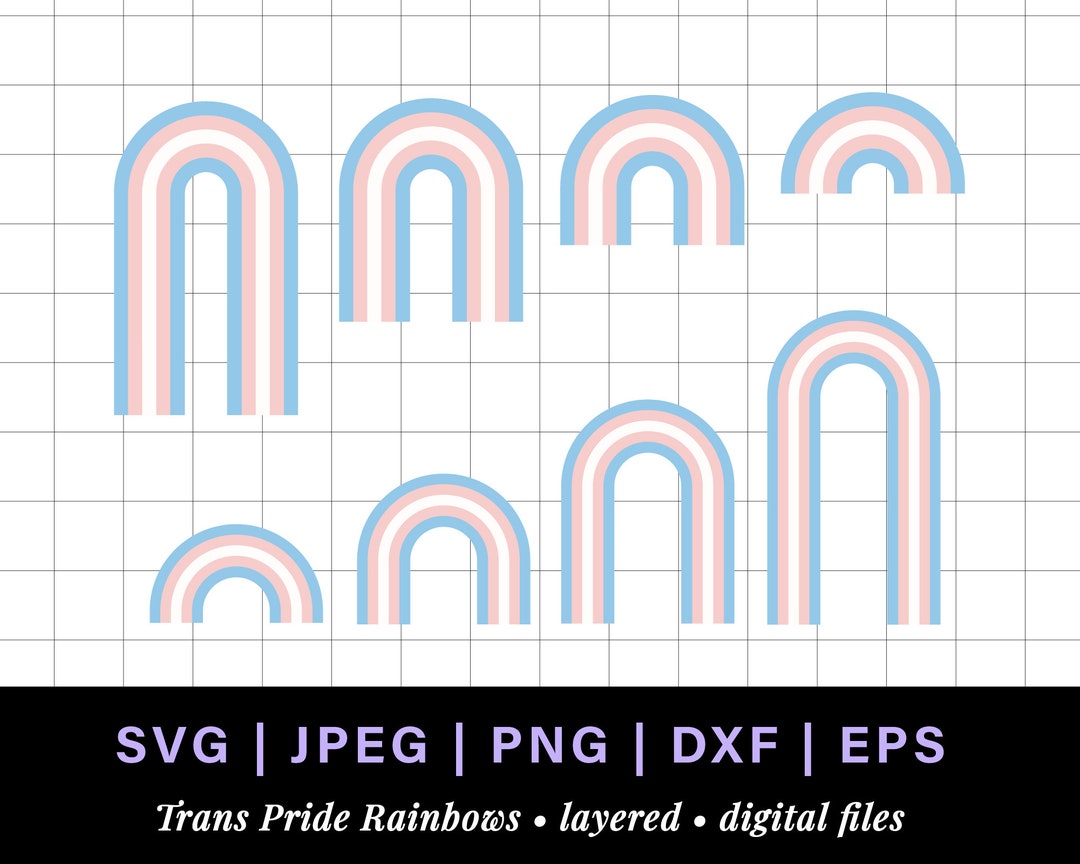 Trans Pride Rainbow Svg, Transgender Pride Png, Pride Rainbow Svg ...