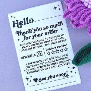 Customer Thank You Thermal Label Design, Customizable Love Your Order ...
