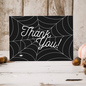 Halloween Small Business Thank You Card Template Spider Web ...
