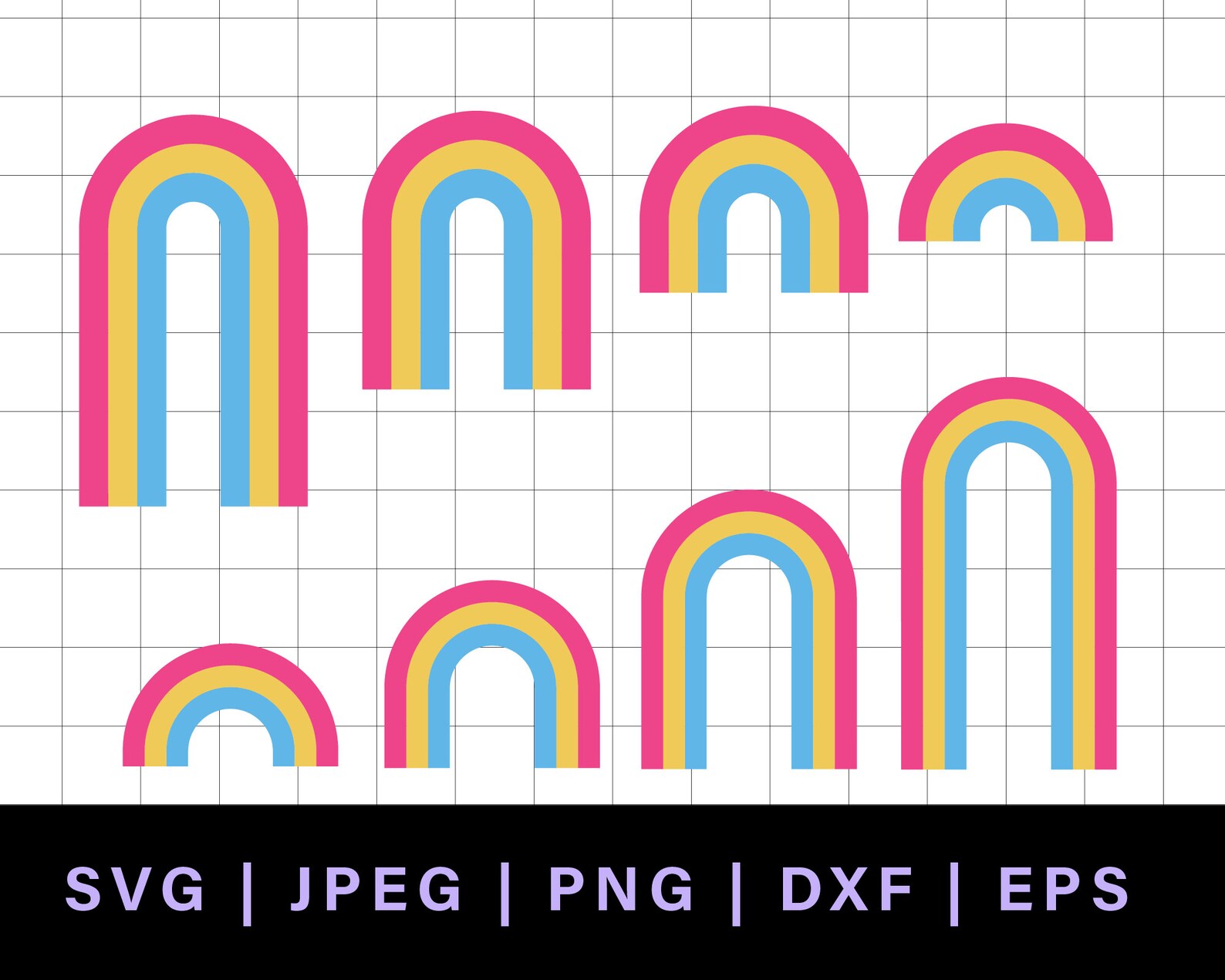 Pansexual Pride Retro Rainbow Svg, Pan Pride Rainbow Svg Jpg, Pansexual ...