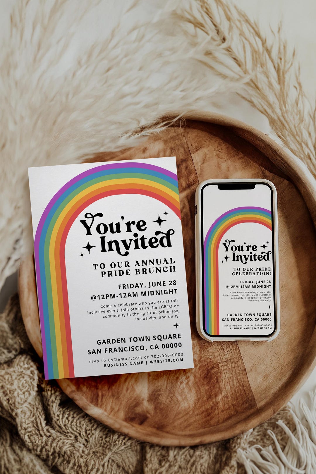 Retro Pride Digital Event Invitation, Rainbow Pride Month Party ...
