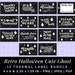 Cute Ghost Retro Halloween Thermal Label Stickers Rollo - Etsy
