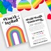 Retro Pride Invitation, Rainbow Pride Month Party Invitation Template, Lgbt Parade Pride ...