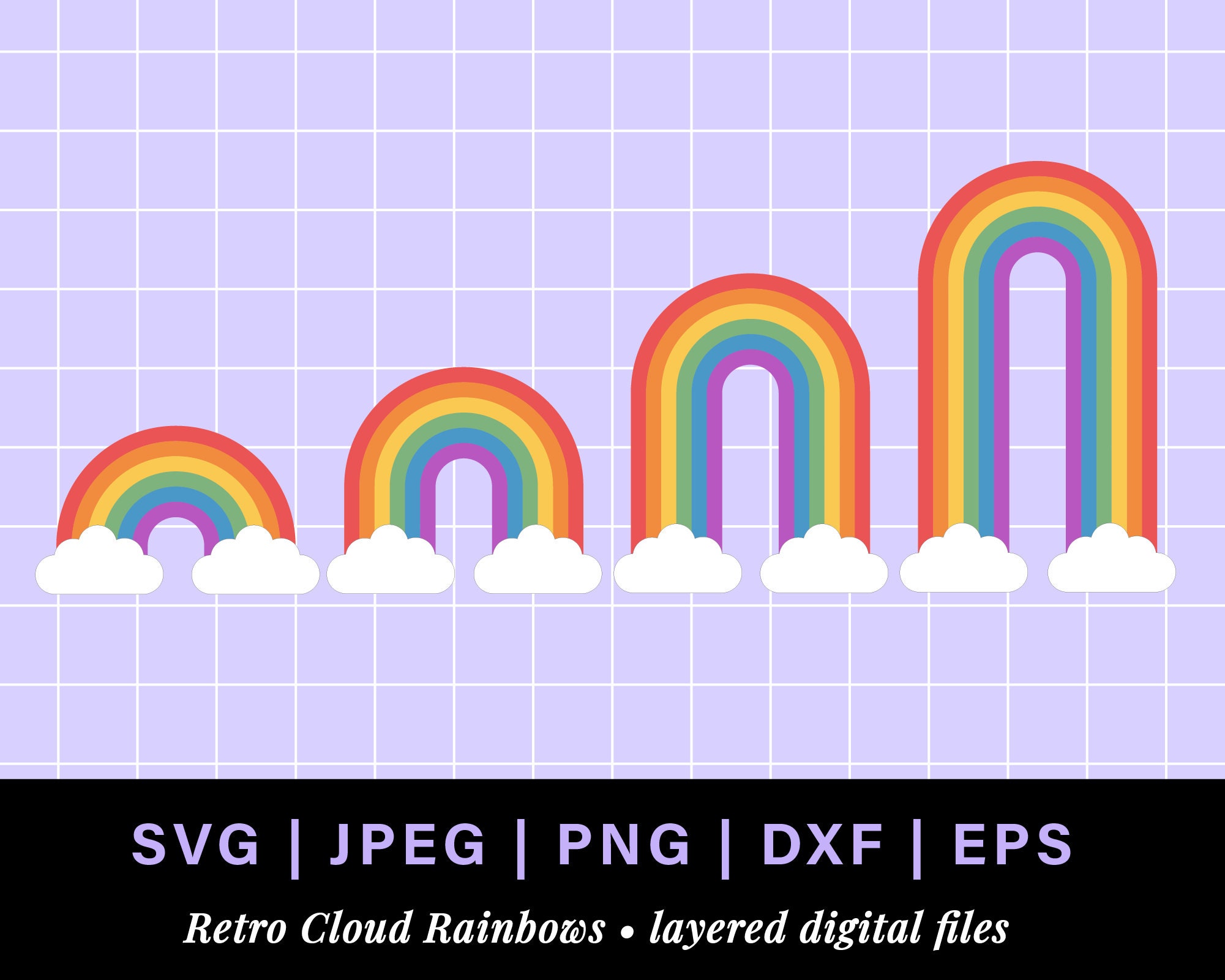 Retro Rainbow Svg, Vintage Rainbow Svg, Lgbt Retro Rainbow Png Jpg ...
