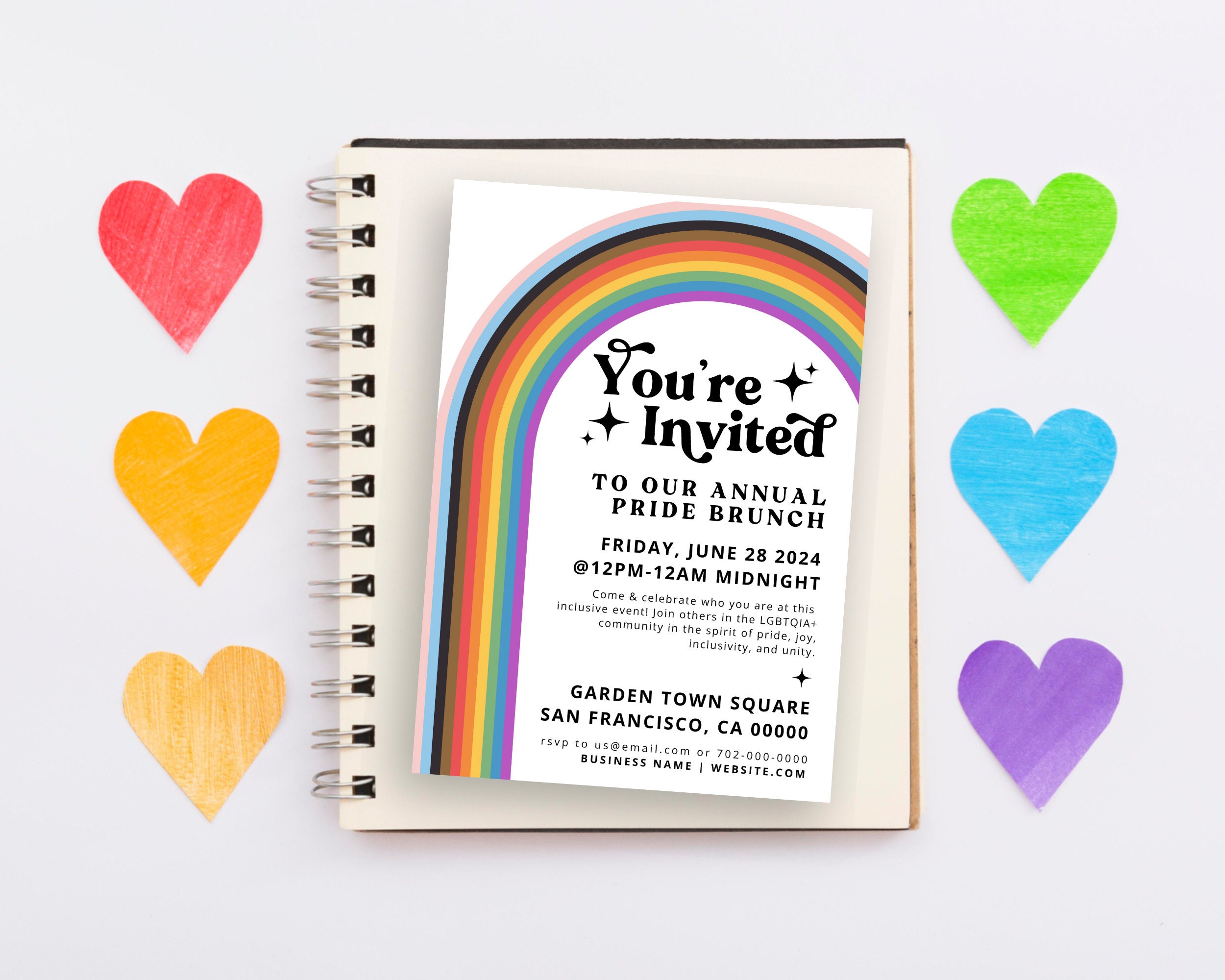 Retro Pride Digital Event Invitation, Rainbow Pride Month Party ...